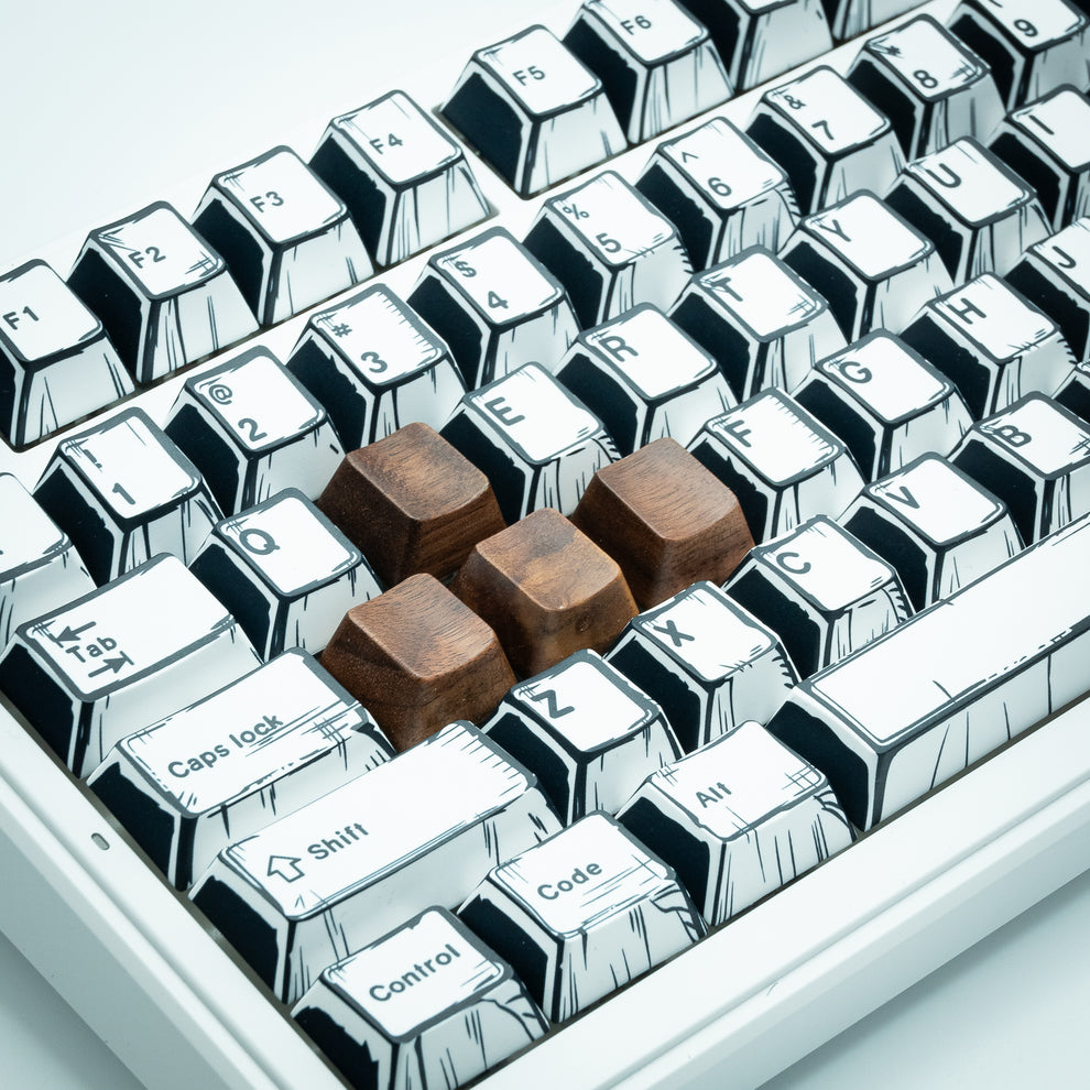Walnut keycaps – Technically Stable